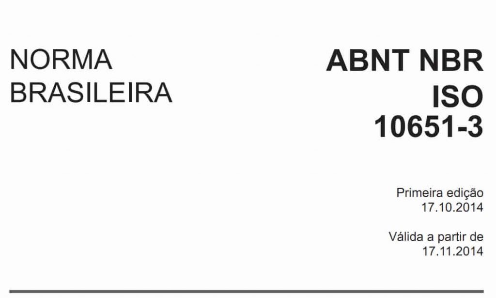 【Norma Técnica】Código - ABNT NBR ISO 10651-3:2014