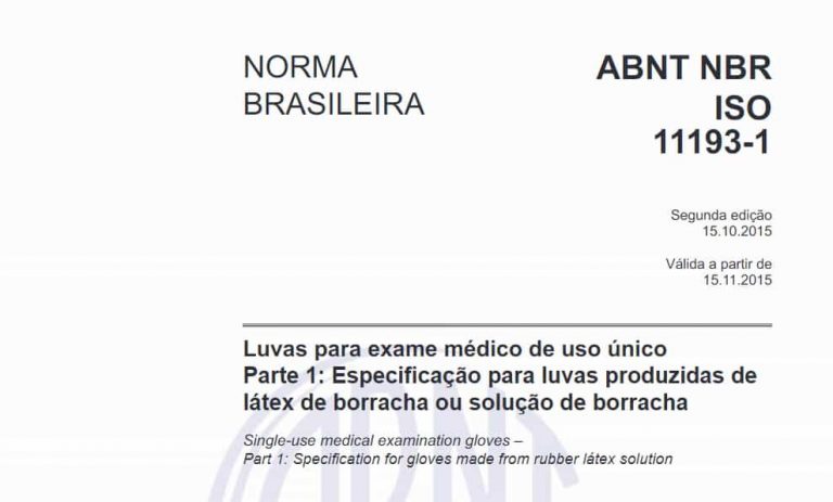 【Norma Técnica】Código - ABNT NBR ISO 11193 (Parte 1 & 2)