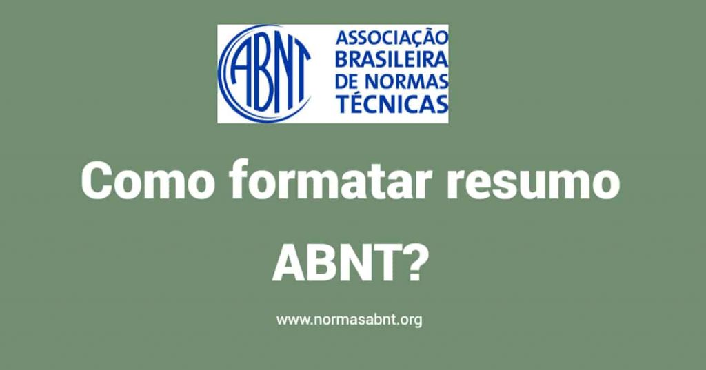 Como formatar resumo ABNT?