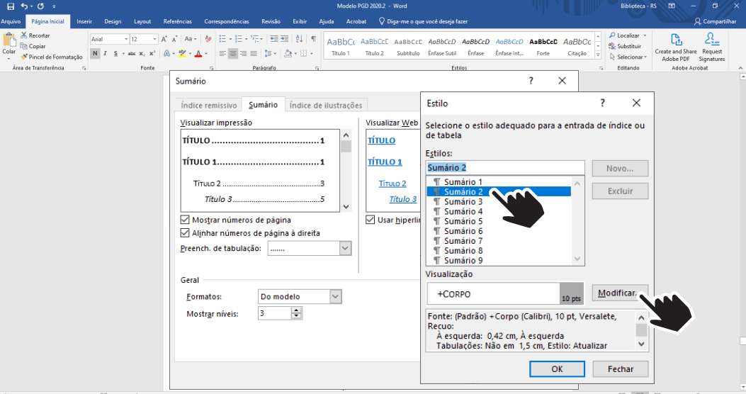 Passo a passo como inserir o sumário automático no Word