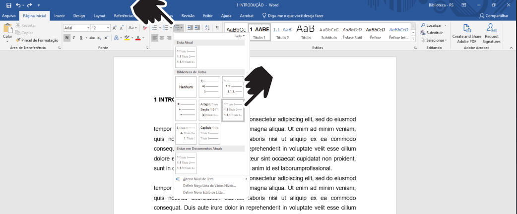 Passo a passo como inserir o sumário automático no Word