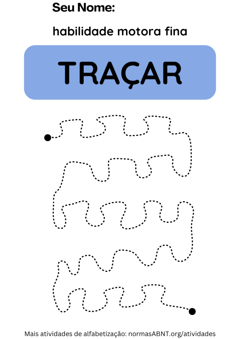 Atividades de traçado para alfabetização